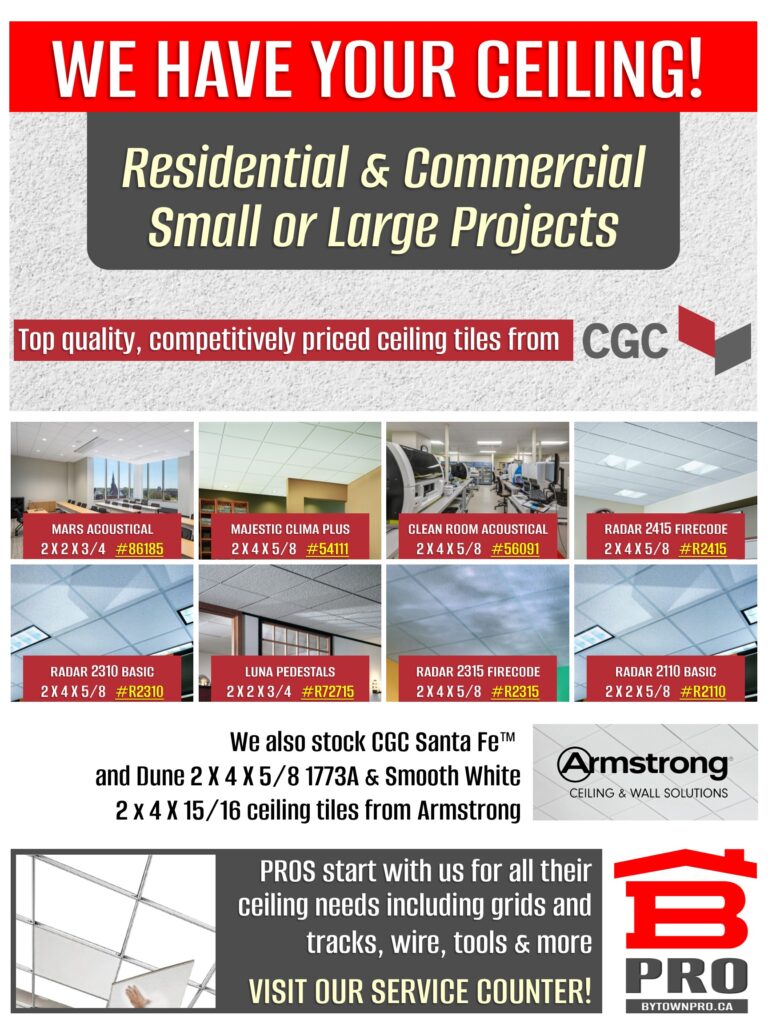 Acoustic Ceiling Tiles - Bytown Pro